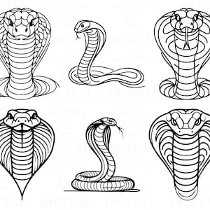 Snakes SVG Clipart, Python Minimalist Line Art, Anaconda Logo Animal ...