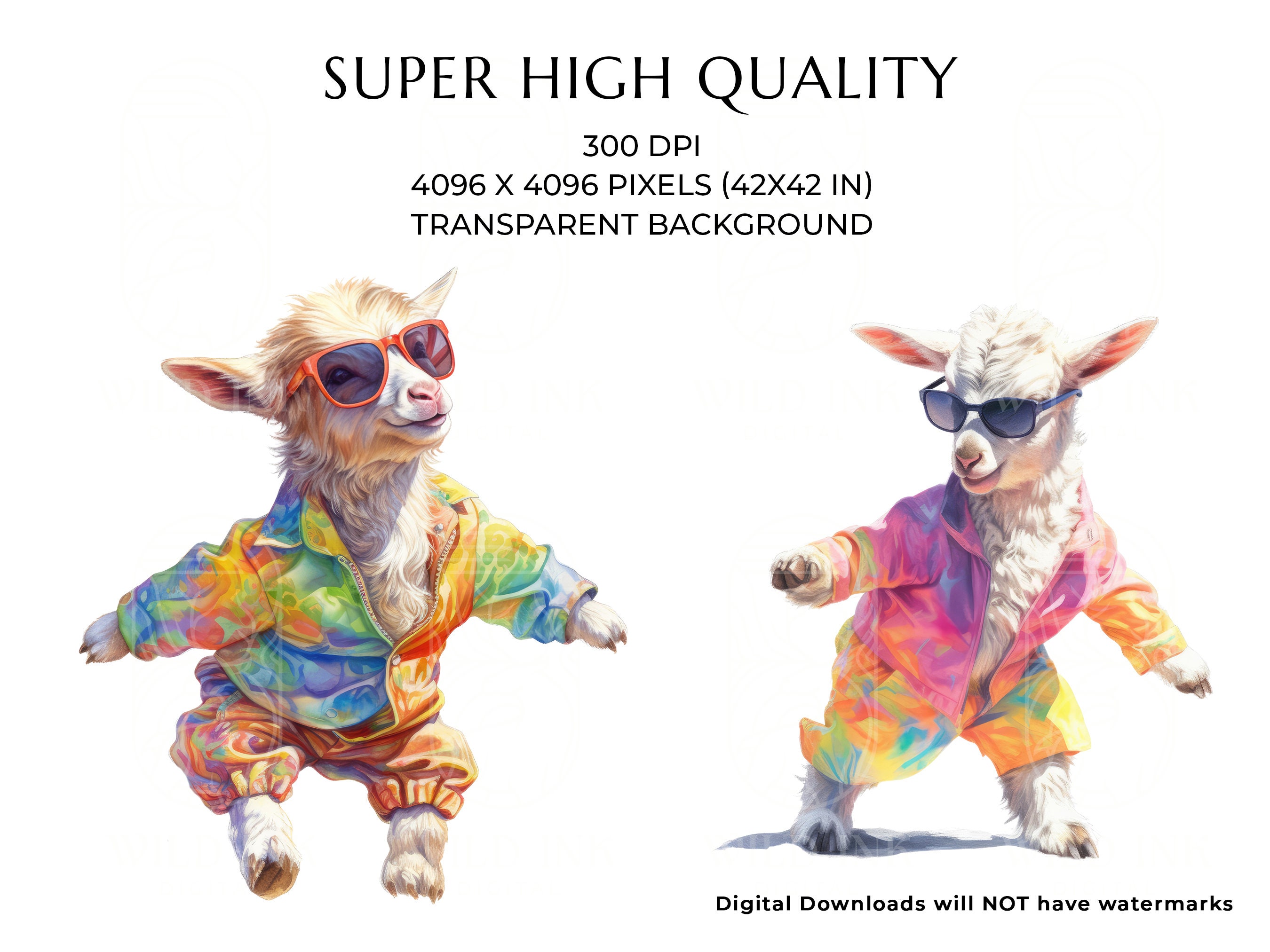 Cool Dancing Baby Goat Clipart 14 High Quality Pngs Cute - Etsy