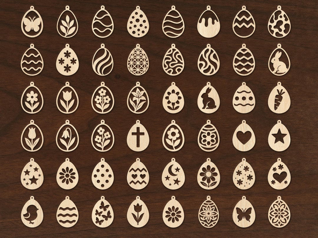 44 Easter Earring SVG Bundle, Bunny Earrings SVG, for Glowforge, Xtool ...