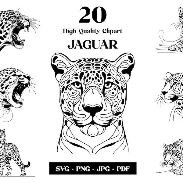 Jaguar Svg - Etsy