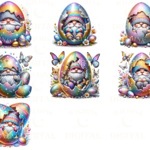 Watercolor Easter Gnome Clipart Bundle 15 High Quality PNG & JPEG, Cute ...