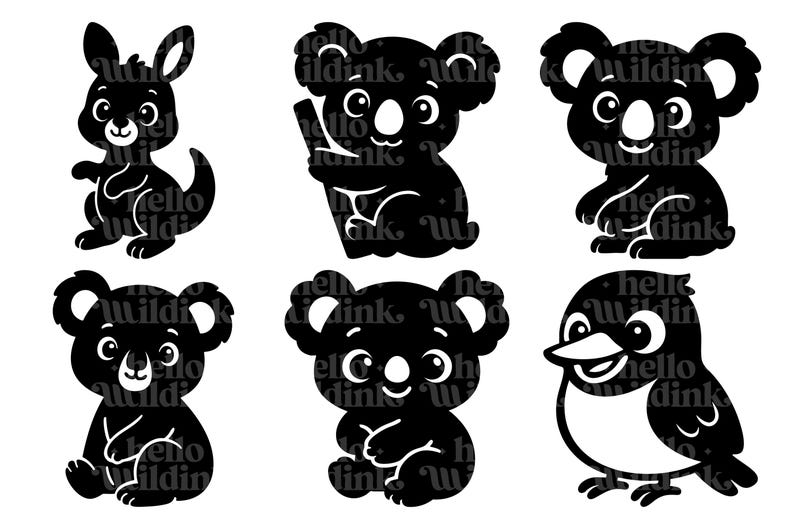 Australian Animals SVG Bundle: Laser Cut Aussie Clipart (digital ...