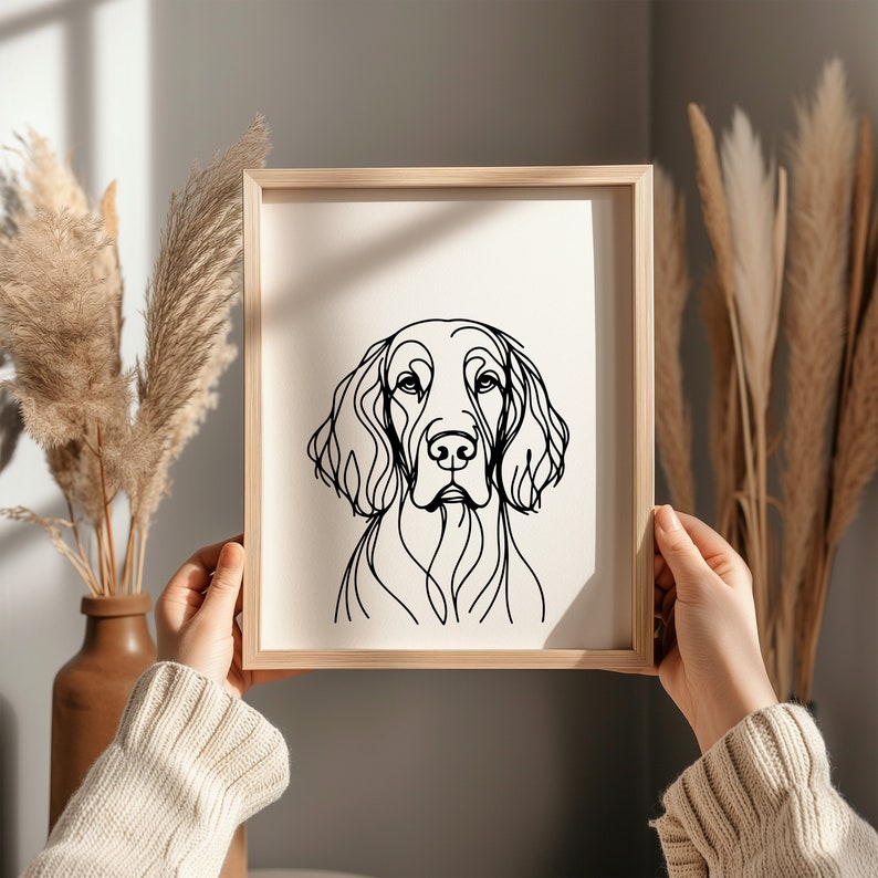 Irish Setter Line Art: Minimalist Dog SVG PNG Clipart (digital Download ...