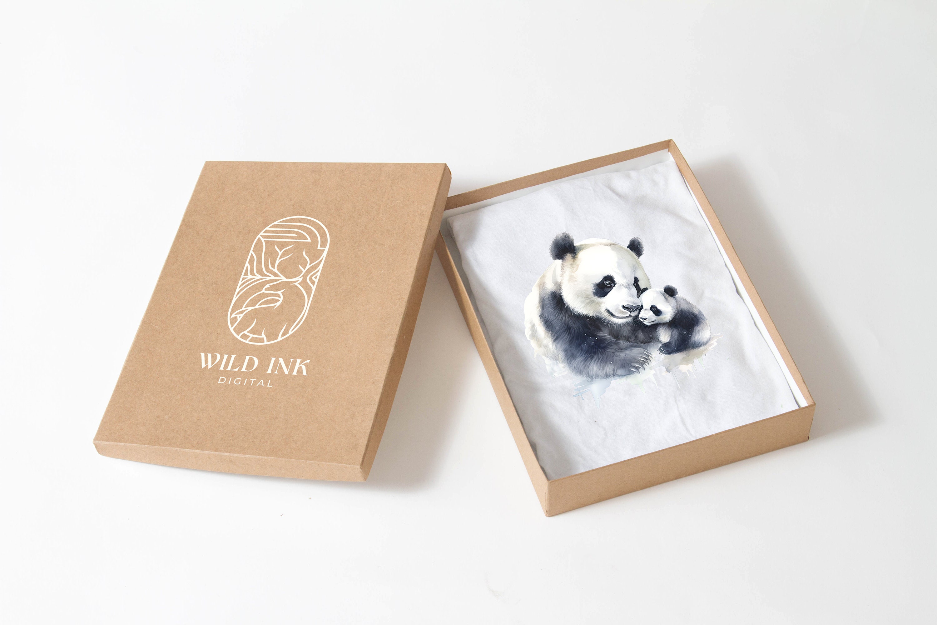 Mom and Baby Panda Bear Clipart 9 High Quality Pngs - Etsy
