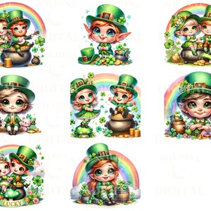 St Patricks Leprechaun Clipart Bundle 45 High Quality PNG & JPEG, Lucky ...