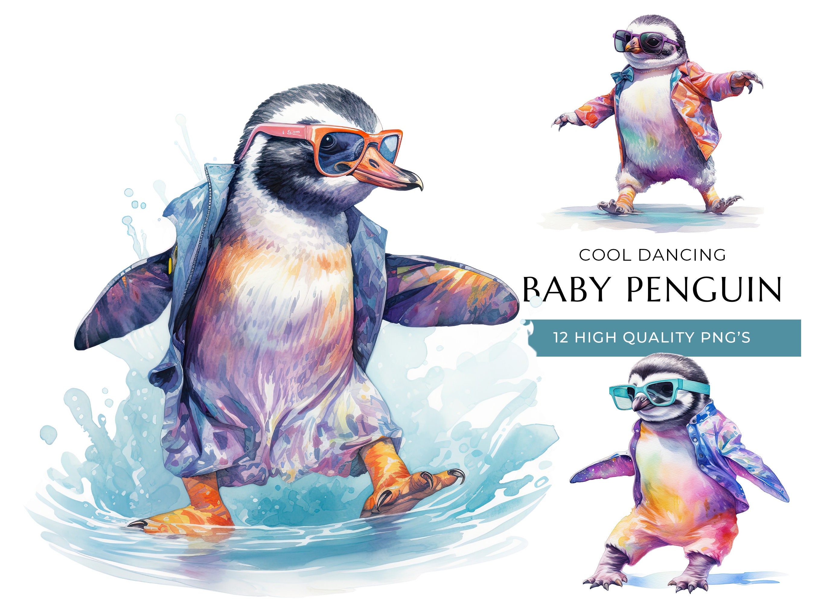 Dancing Penguins Clipart