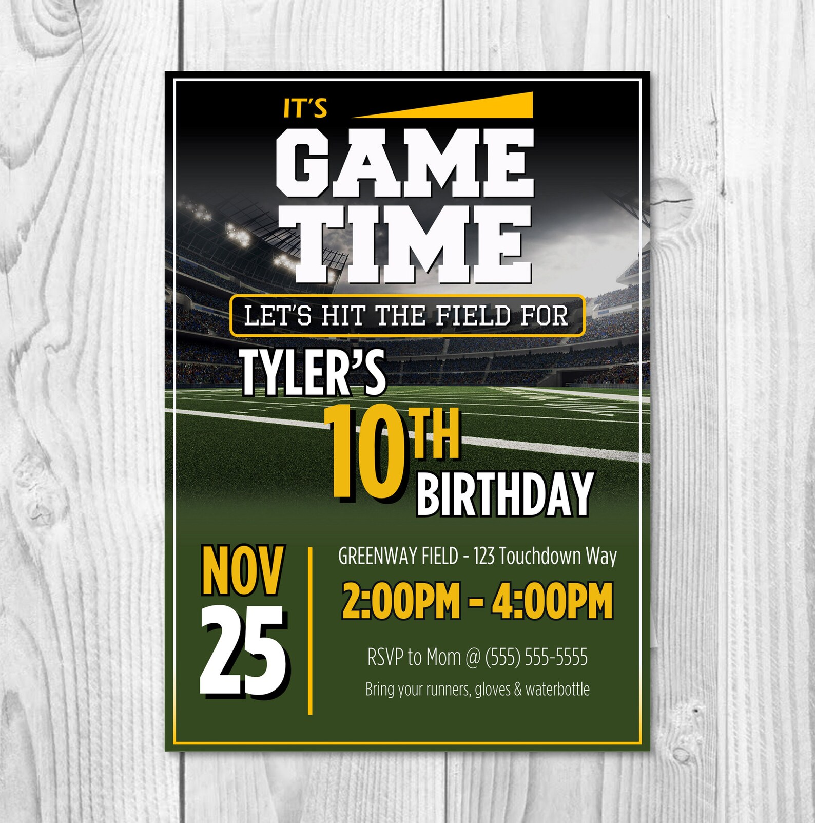 Football Birthday Invitation, Football Birthday, NFL Birthday, Football ...