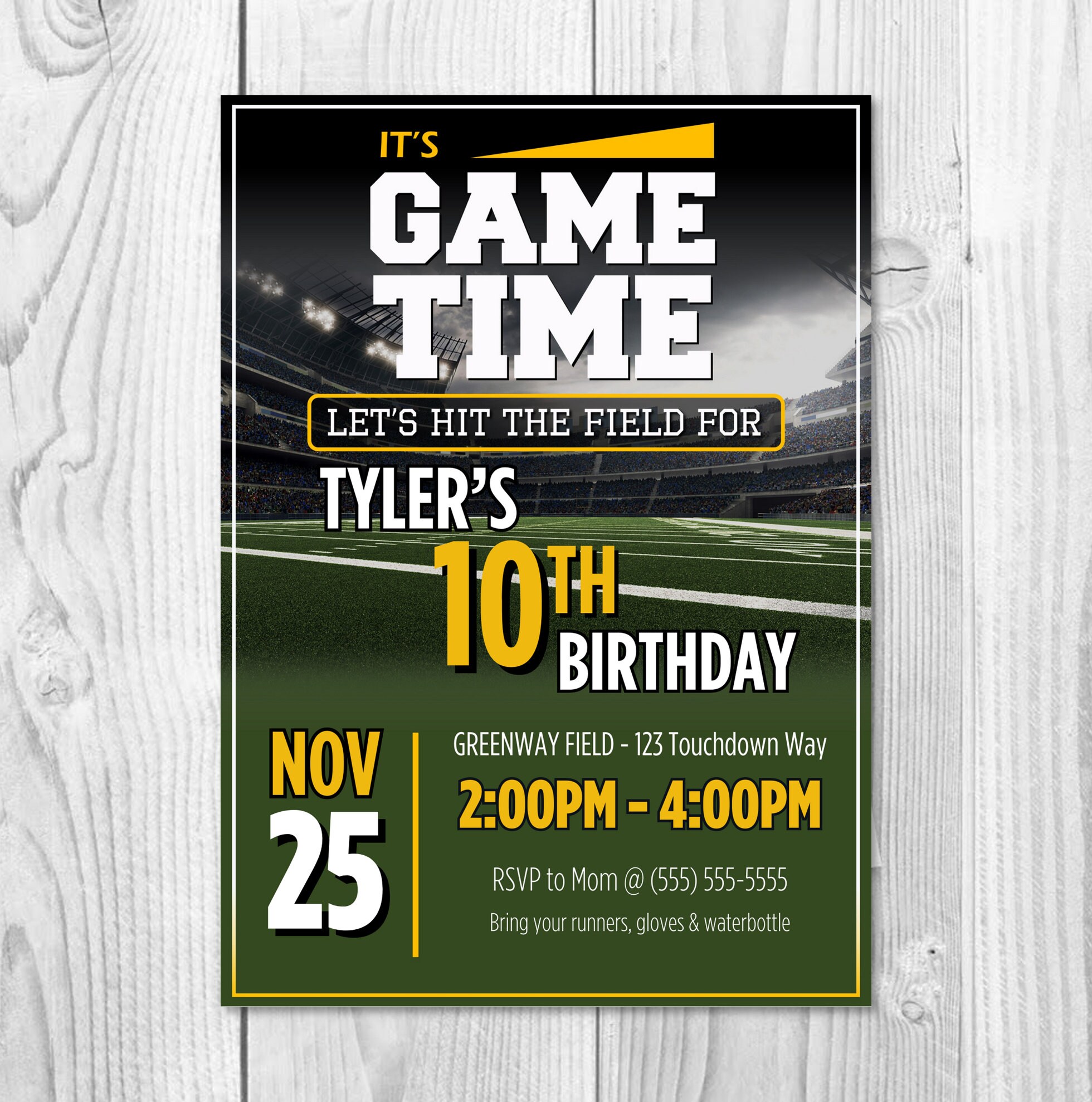 Football Birthday Invitation, Football Birthday, NFL Birthday, Football ...