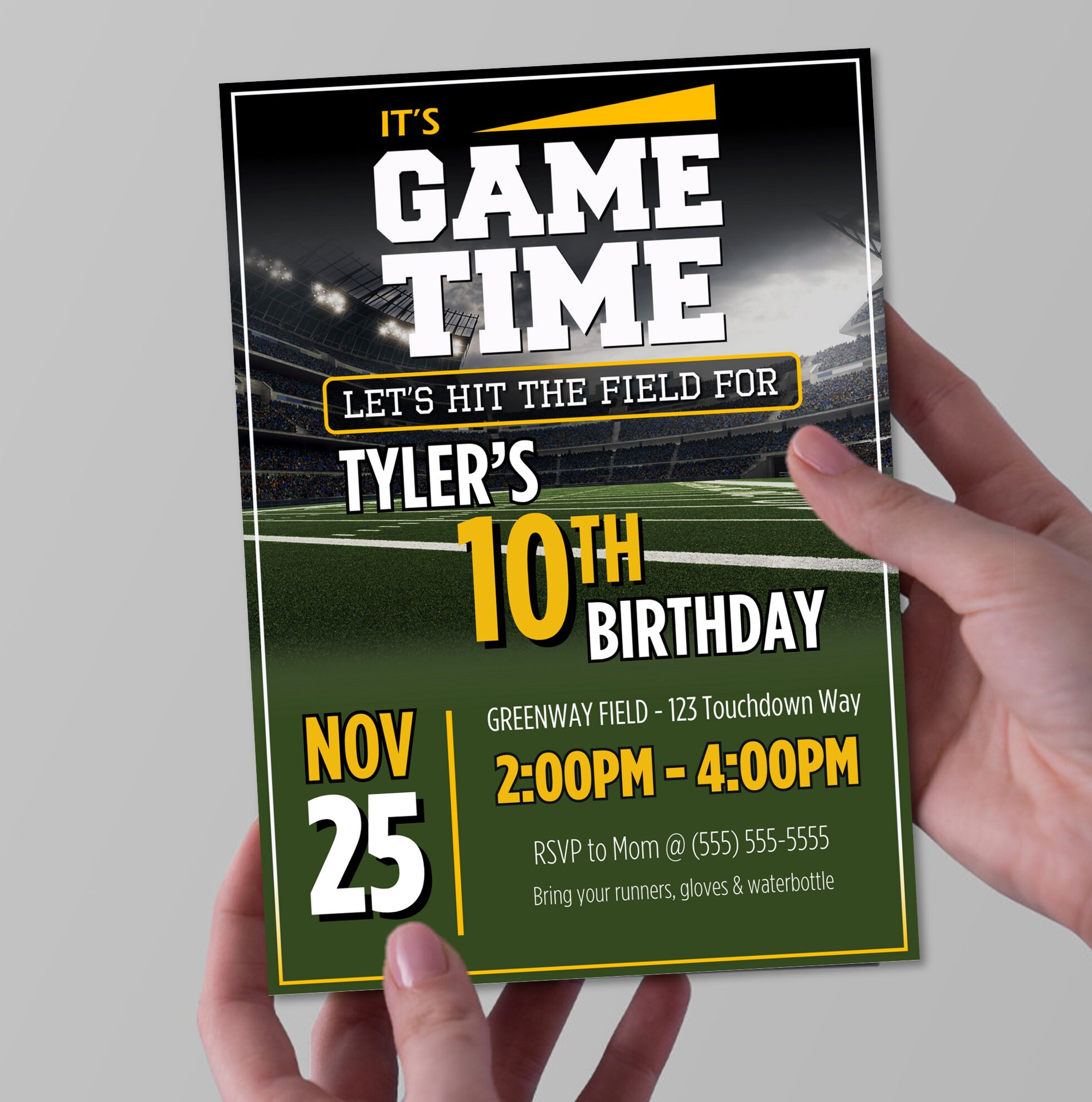 Football Birthday Invitation, Football Birthday, NFL Birthday, Football ...