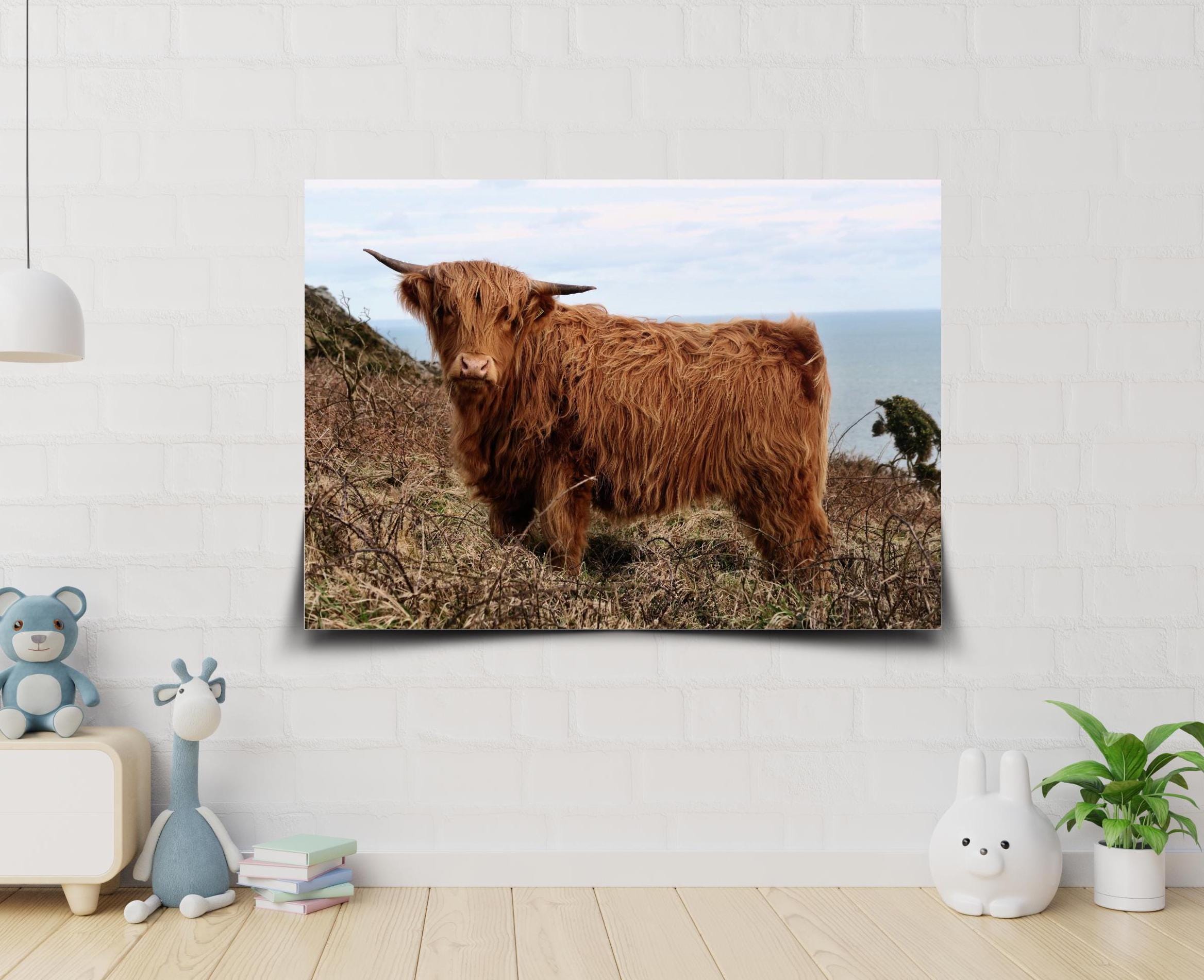 Highland Cow Pin the Tail Game, Funny Baby Shower Activity, Kid's ...