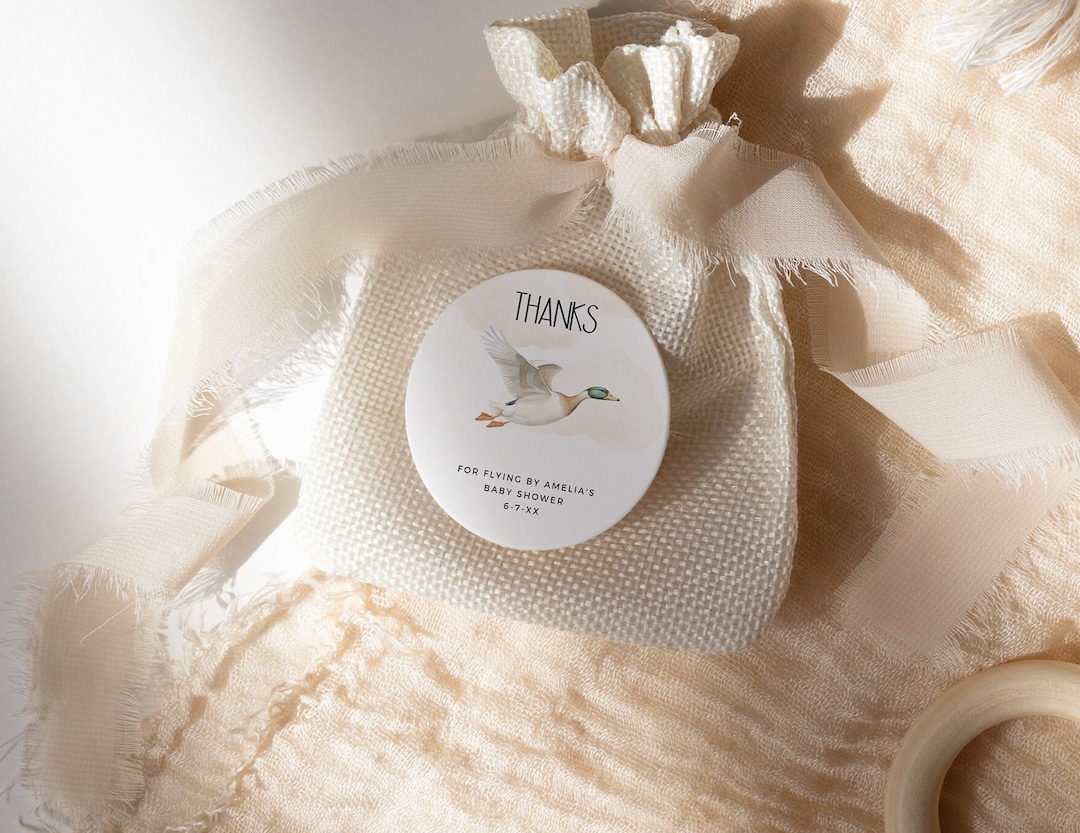 Mallard Duck Favor Tags, Duck Hunting Thanks Tag, Editable Gift Tag ...