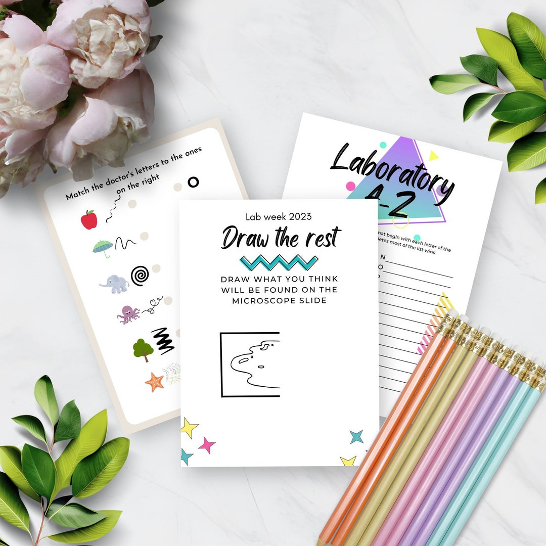 Lab Week Games, Instant Download, Printable Lab Week Games, Phlebotomy ...
