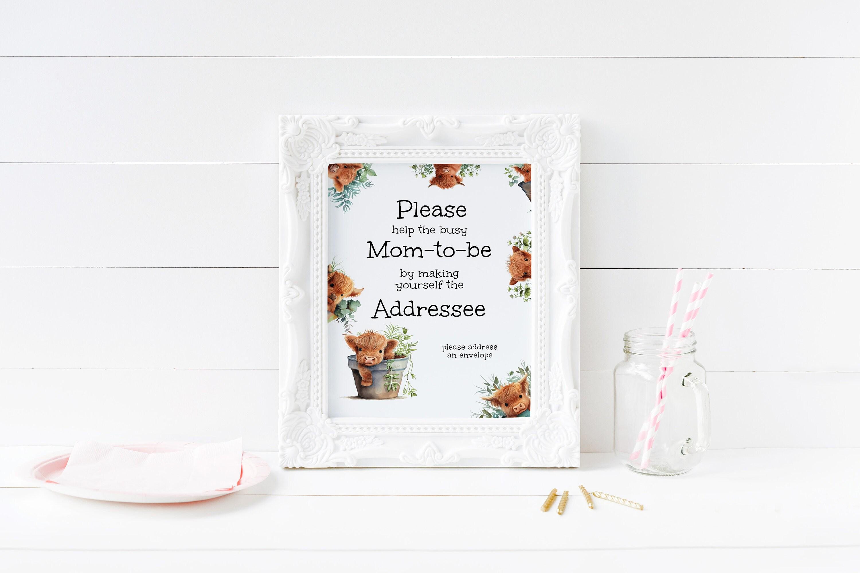 Highland Cow Address an Envelope Sign, Cute Cow Addressee, Holy Cow ...