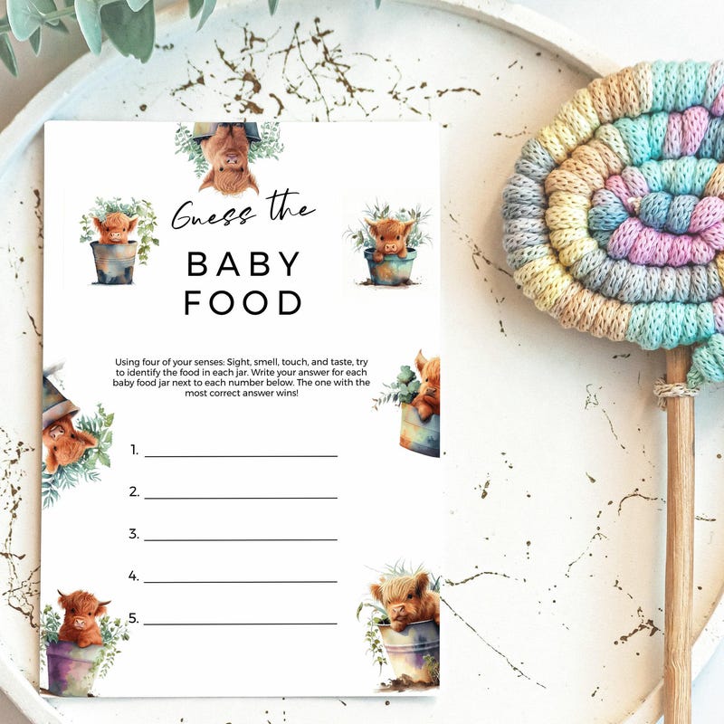 Baby Food Game - Etsy