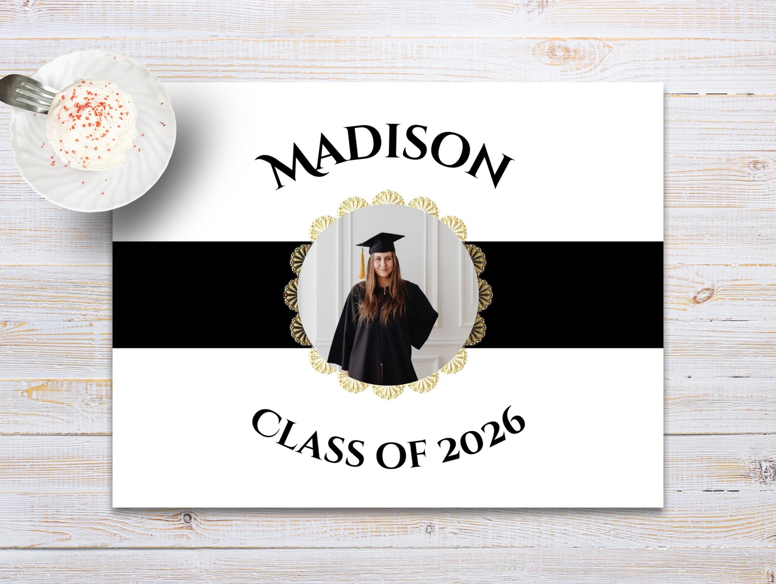 Photo Graduation Placemat Template, Grad Party Decor 2026, Personalized ...