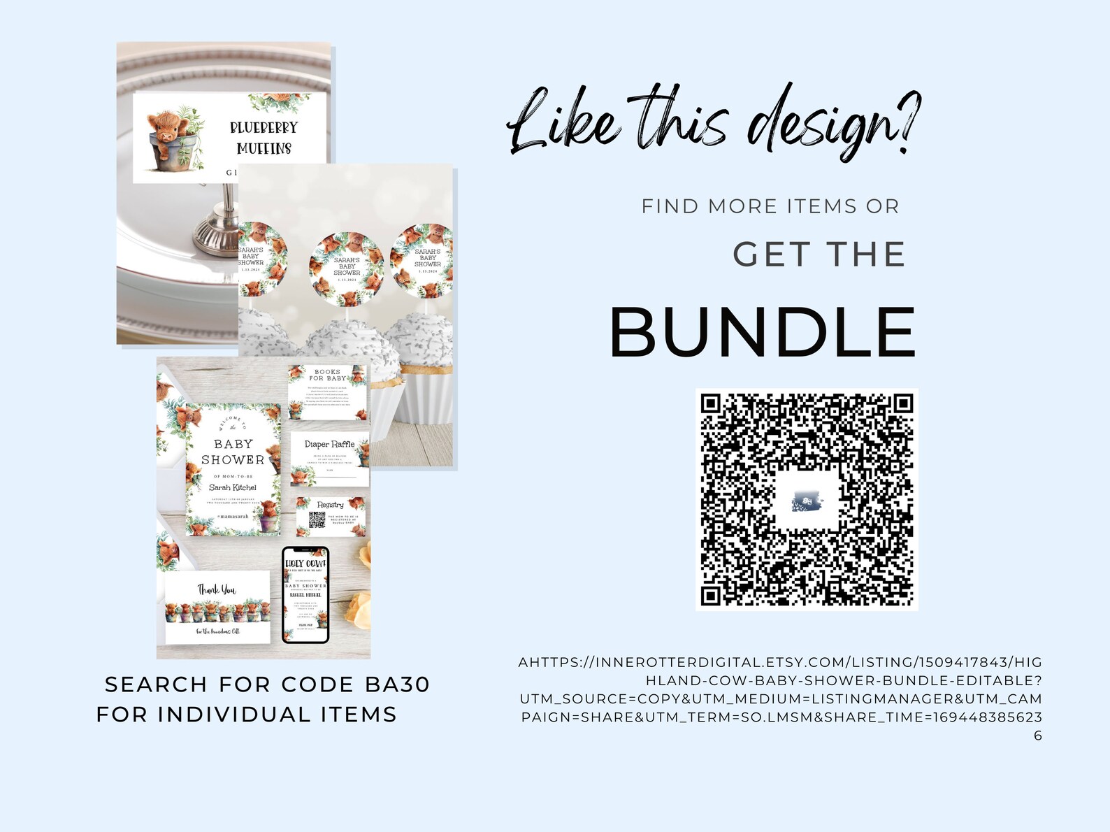 Highland Cow Baby Shower Invitation, Editable Highlander Cow Invite ...