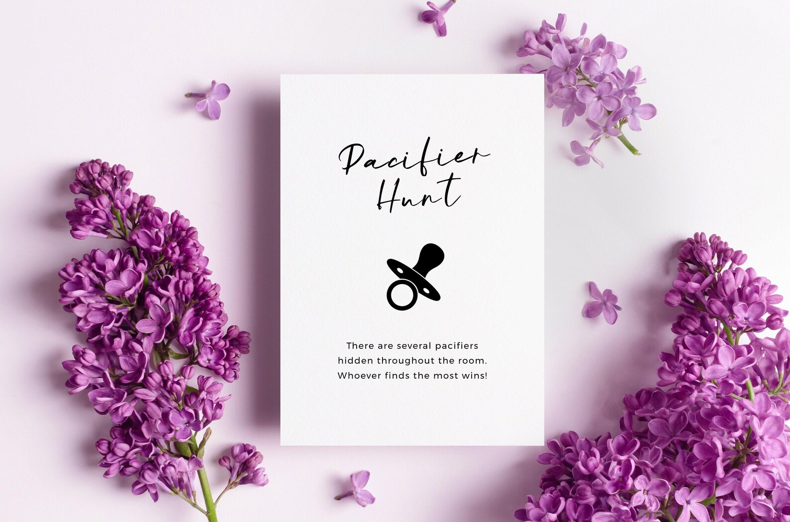 Pacifier Hunt Game | Minimalist Baby Shower Game | Find the Pacifiers ...