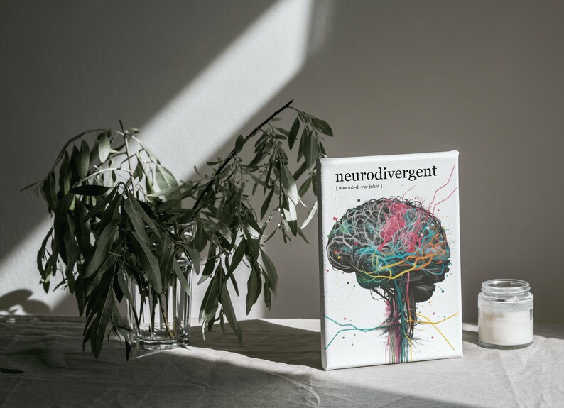 Neurodivergent Brain Artwork: Printable Wall Decor for Your - Etsy