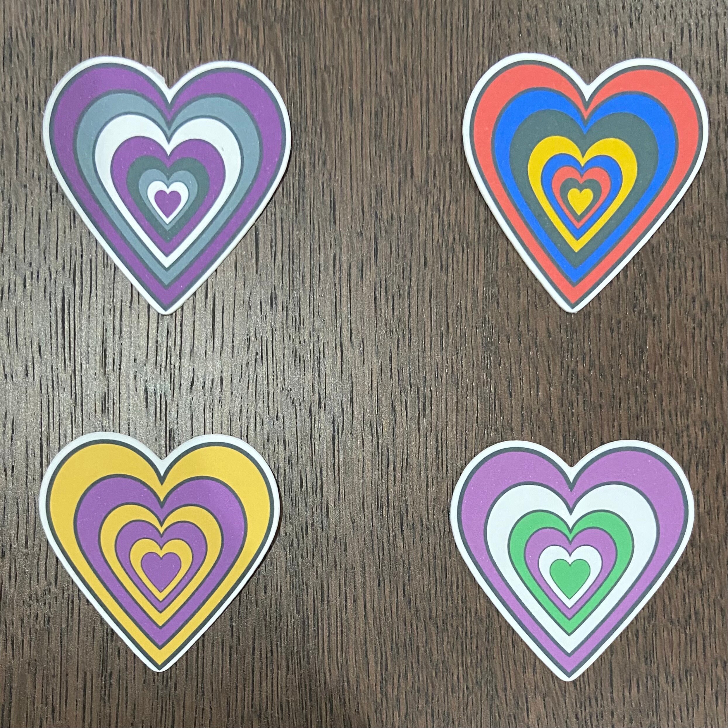 Repeating Heart Pride Stickers, 2.5” X 2.5” Stickers, Pride Y2K ...