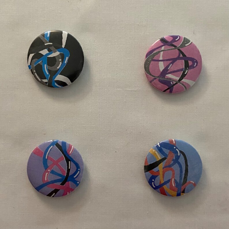 Swirl Pride Pins, 1.25 Inch Pinback Button, Queer Pride, LGBTQ+ Badge ...