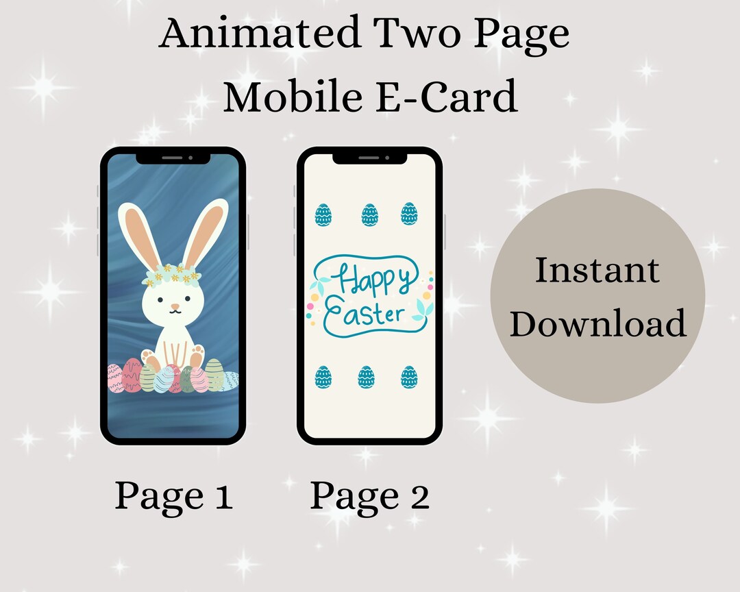 Animated Easter E-card, Easter Card, Instant Download, Digital Card ...