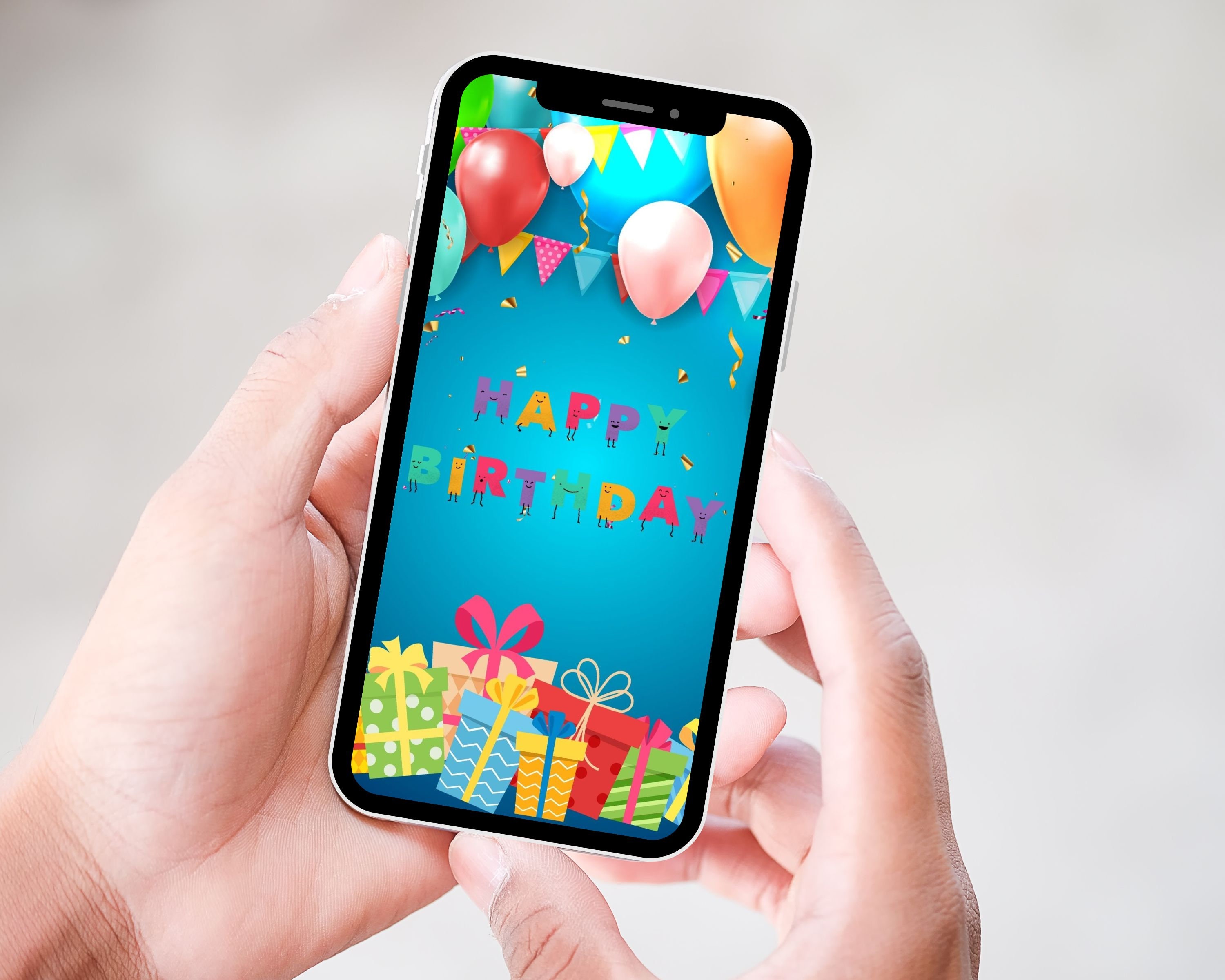 Animated Birthday E-card, Birthday Card, Instant Download, Digital ...