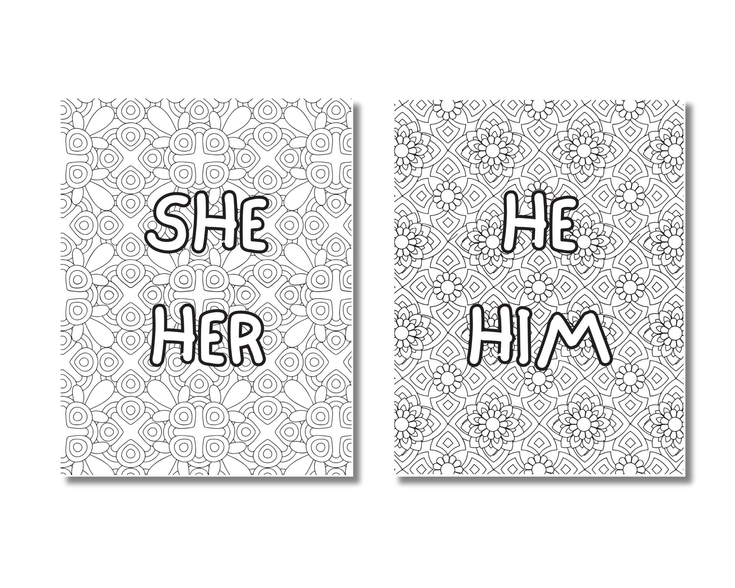 LGBTQ Coloring Pages, Pride Coloring Pages, Pronoun Coloring Pages ...