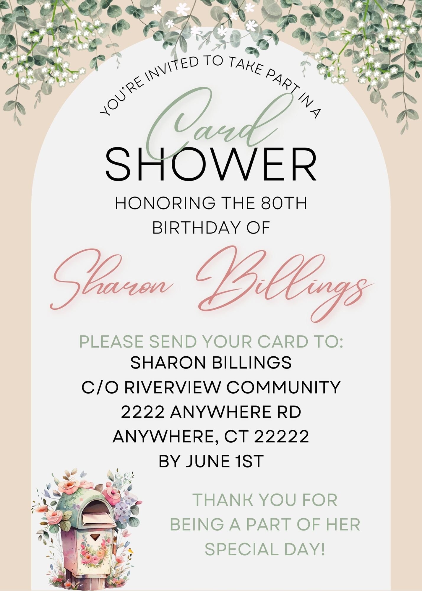 Birthday Card Shower, Milestone Card Shower, Card Shower, Birthday by ...