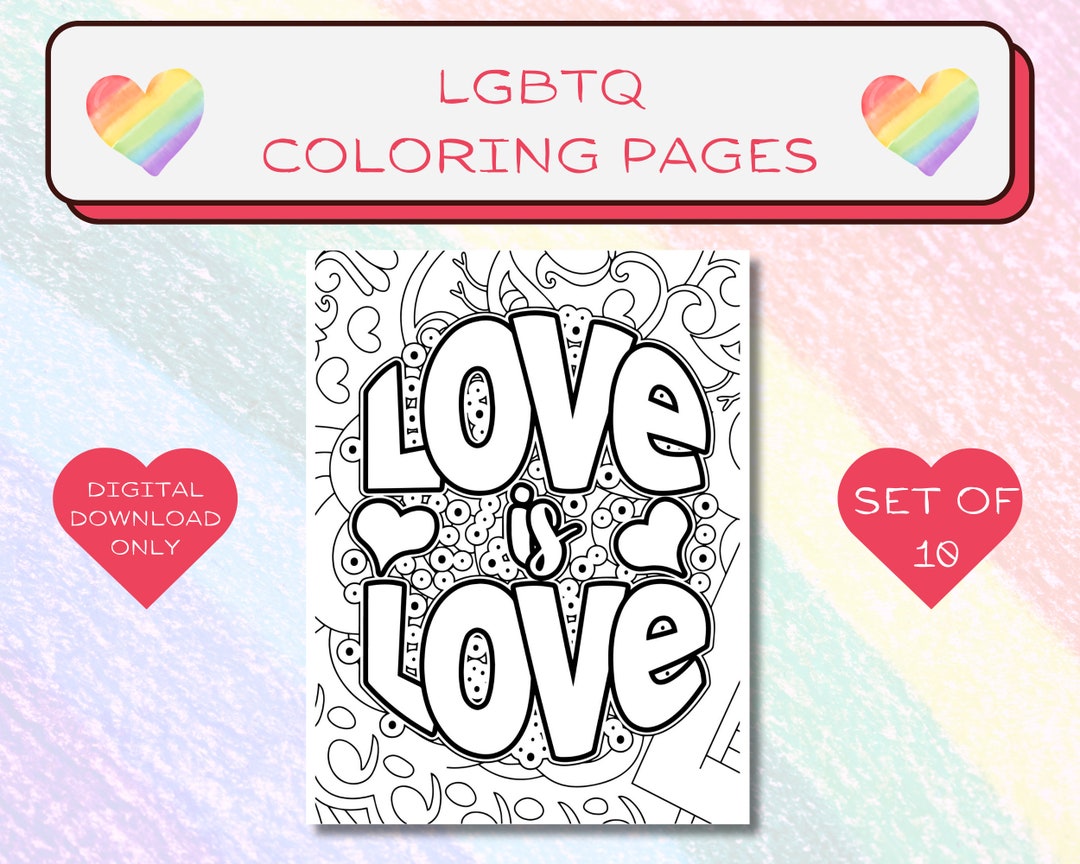 LGBTQ Coloring Pages, Pride Coloring Pages, Pronoun Coloring Pages ...