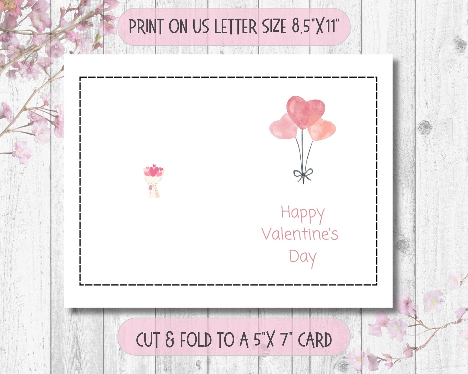 Printable Valentine's Day Card, Valentine's Day Card, Instant Download ...