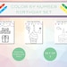 Color by Number Birthday Set, Color by Number, Coloring Page, Preschool ...