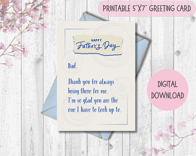 Father's Day Card| Custom Card| Printable Card| Own Pic| Digital ...
