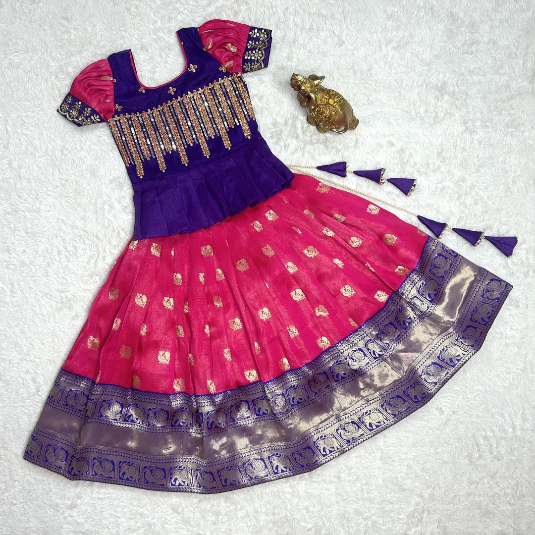Traditional Indian Kids Girls Lehenga Choli, Girl's Lehenga Choli, Kid ...