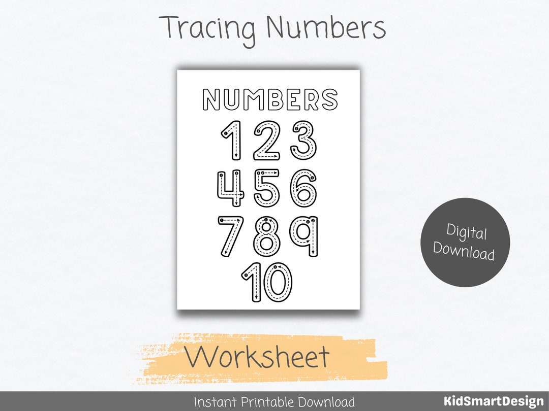 Tracing Numbers Tracing Printable Writing Practice Printable Worksheet ...