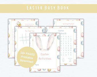 Printable Easter Activity Book Kids Busy Book - Etsy