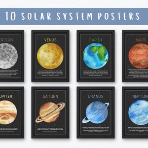 Printable Solar System Poster Set Educational Posters Classroom Decor ...