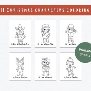 Printable Christmas Coloring Page Holiday Activity - Etsy Canada