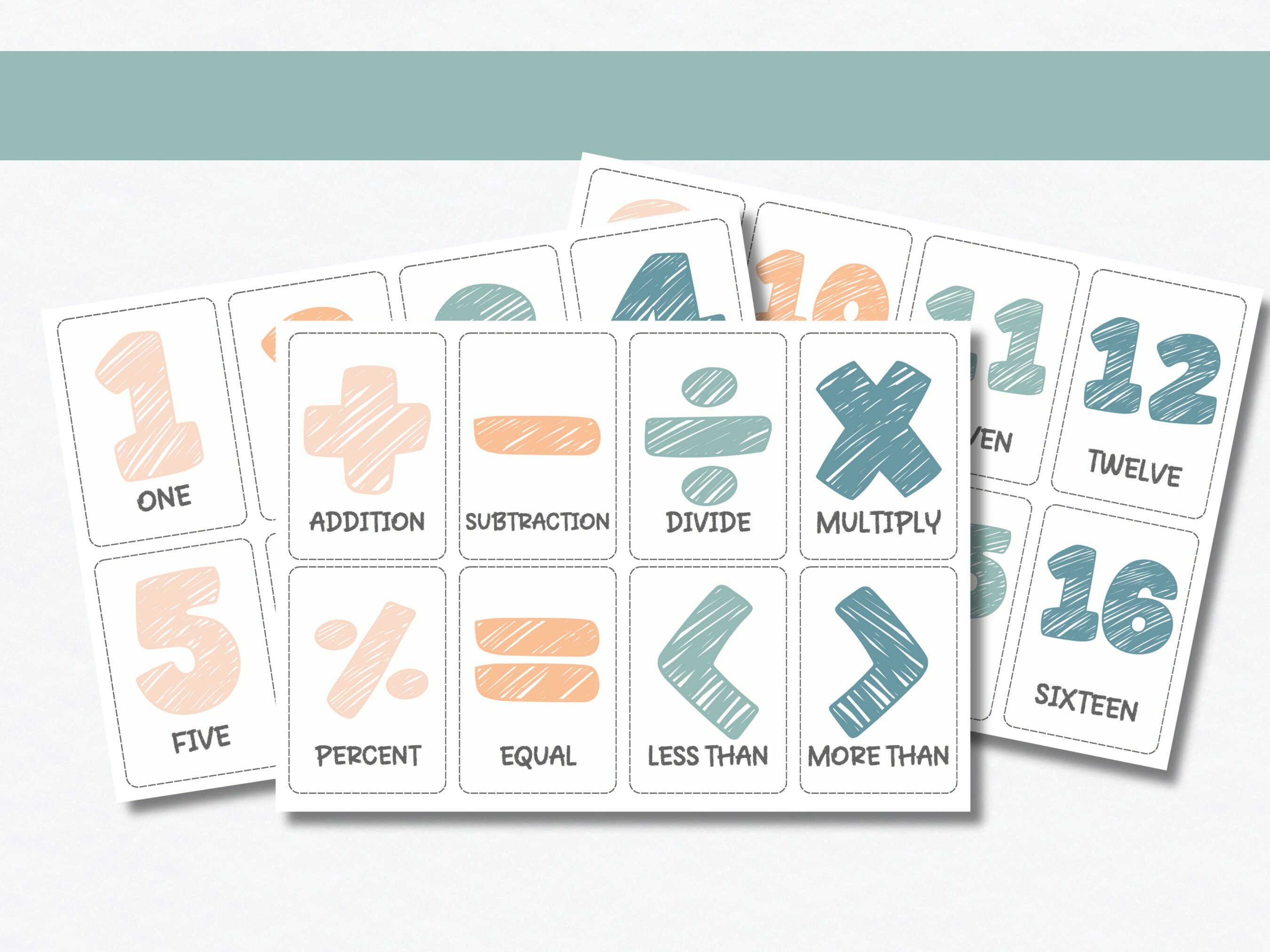 Number Flash Cards Math Flashcards Counting Flash Cards - Etsy