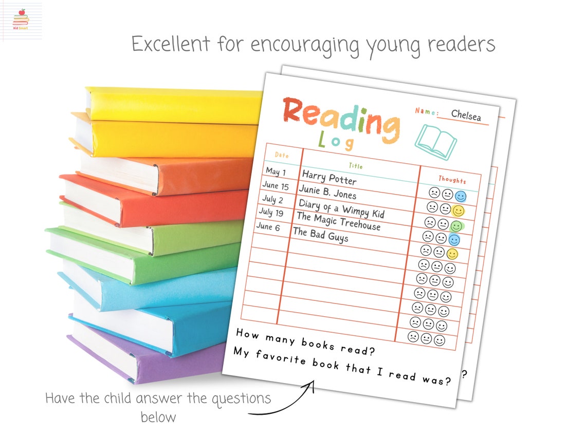 Printable Kids Reading Log Reading Tracker Book Log - Etsy Canada