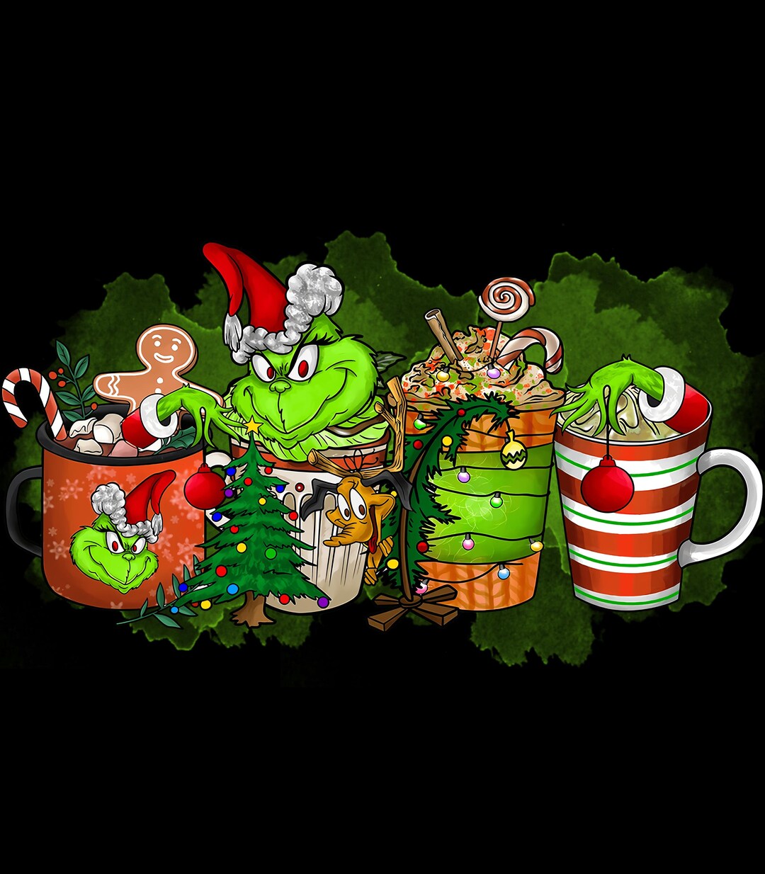 Grinch Tumbler Sublimation Designs - Etsy