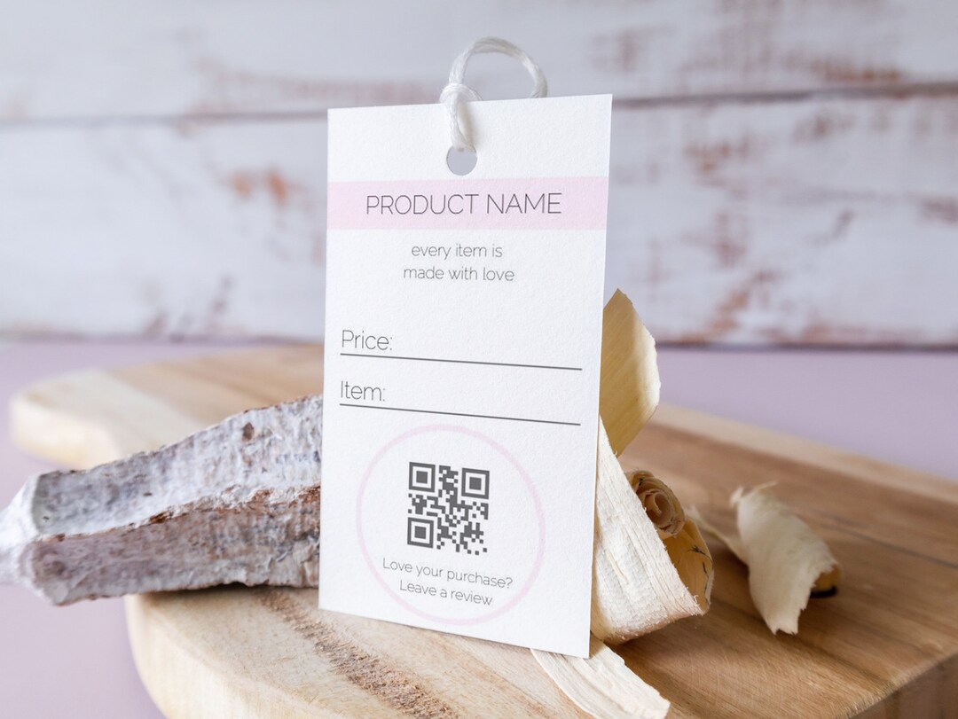 Pastel Pink Editable Price Tag Canva Template With Logo Business ...