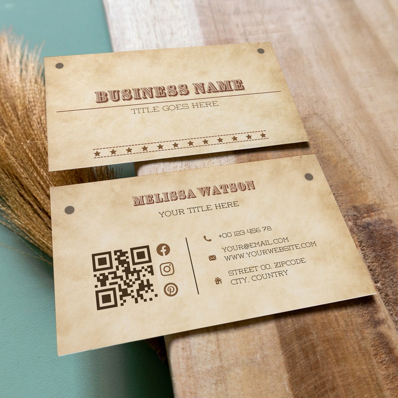 Rustic Business Card - Etsy