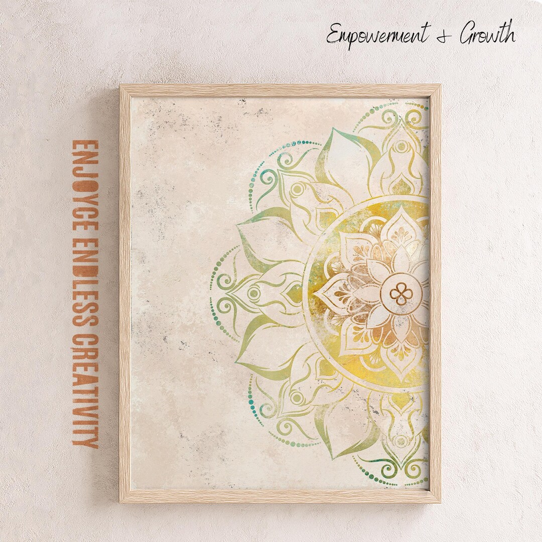 Calming Mandala Art Printable – Empowerment & Growth Design – Colorful ...