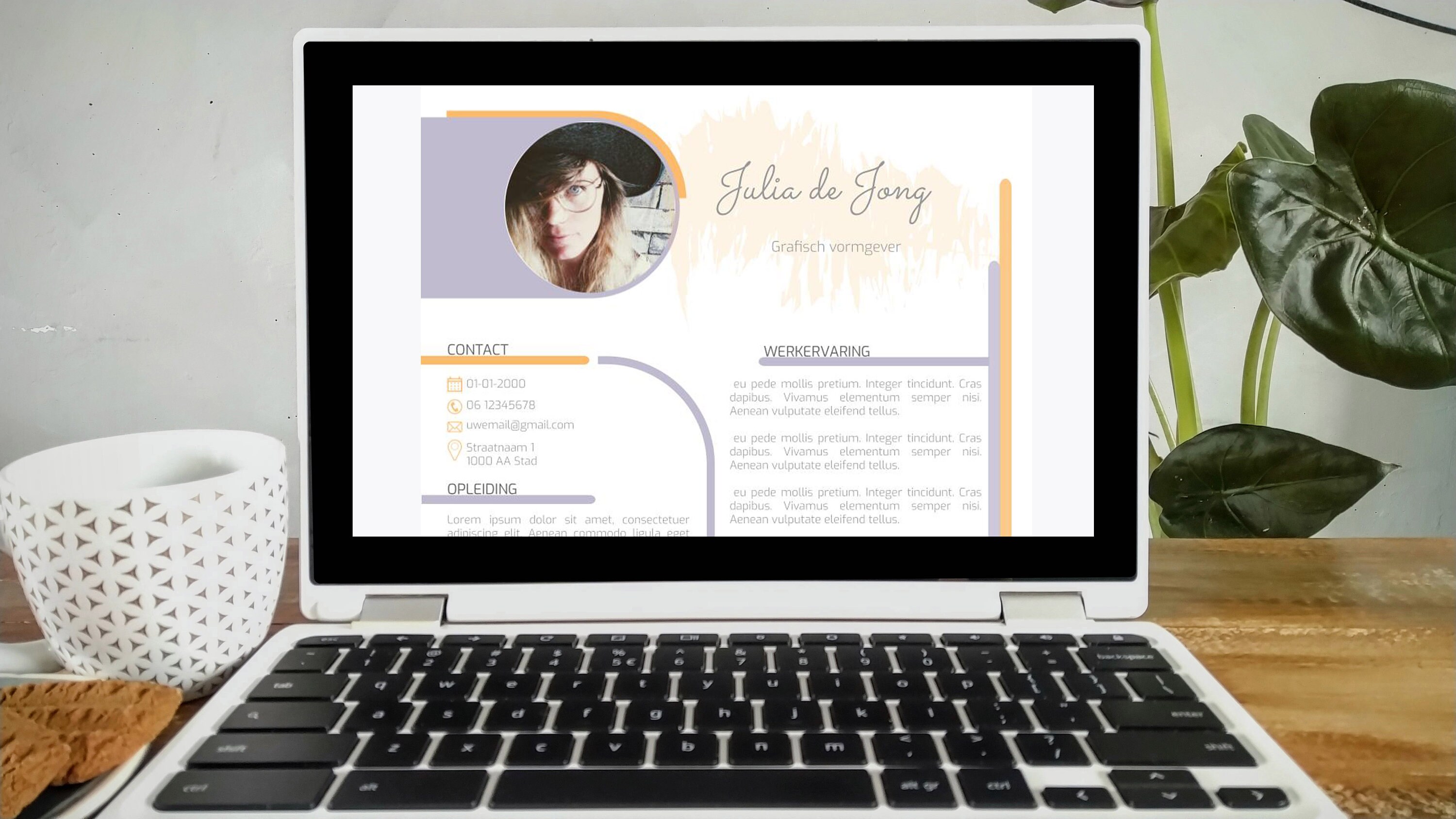 CV Template Creatief Canva Ontwerp CV Sjabloon Makkelijk Template Cv Google Docs Digitale ...
