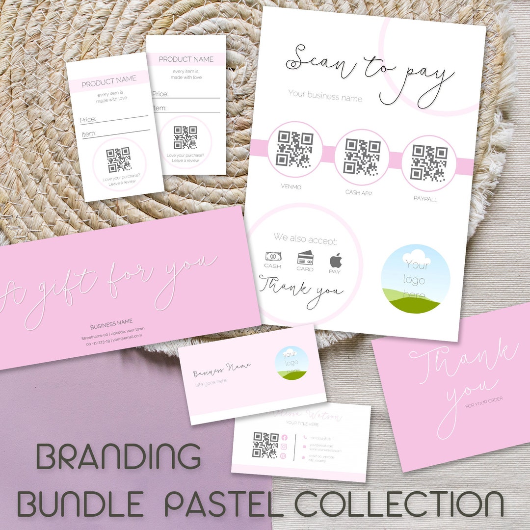 Pastel Pink 4 Colors Editable Branding Kit Canva Templates Cohesive ...