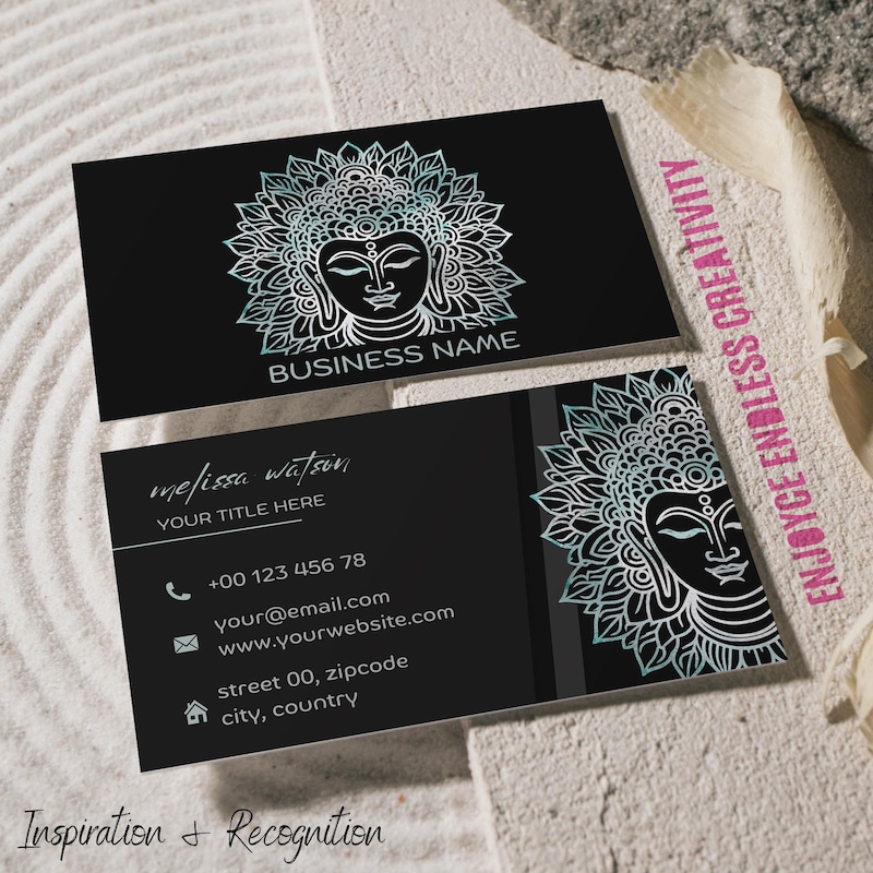 Lotus Business Card Template - Etsy