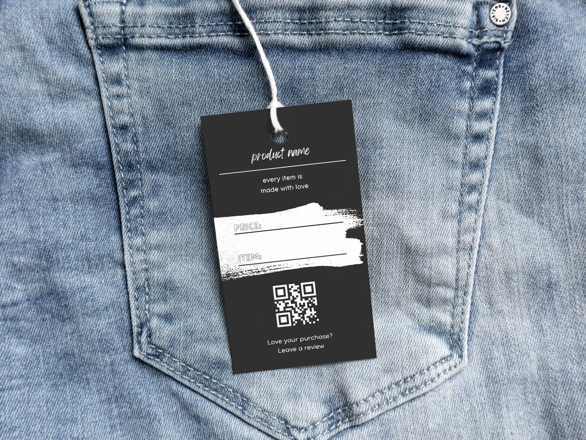 Urban Price Tag Template Black Printable Canva Easy to Edit Price Tag ...