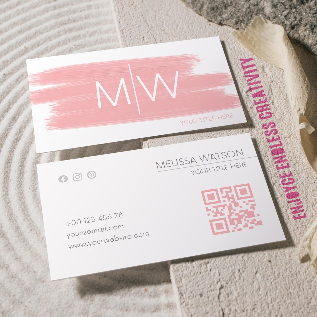 Elegant Initial Business Card Template – Personalized Monogram ...