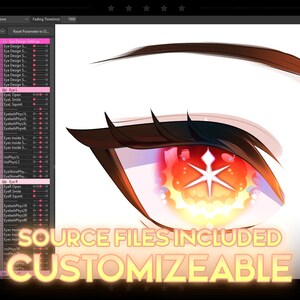 Drag-n-drop Fully Customizable Rigged Eye Set for Live2d! - Vtuber ...