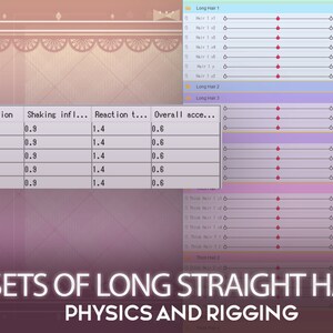 Live2d Hair Physics Presets | 8 Presets for Straight Hair | for ...
